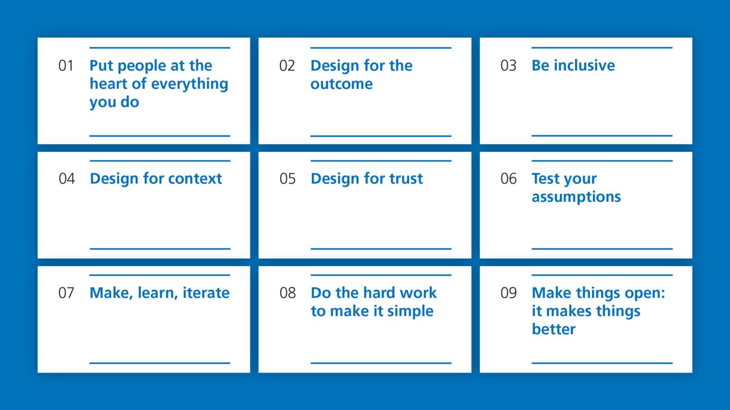 Our approach to putting NHS design principles into practice